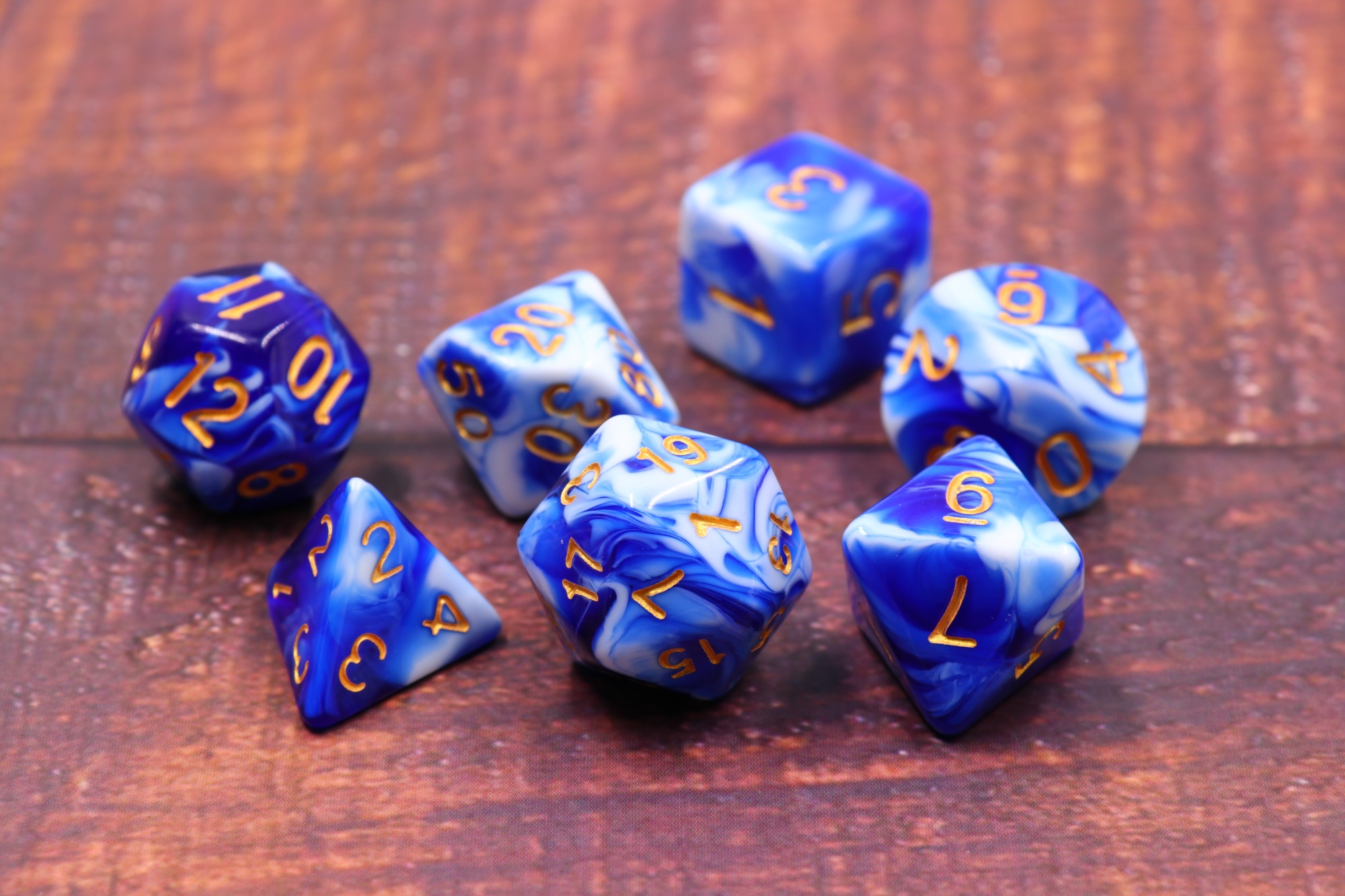 Blue Porcelain,Blend Color Dice Set