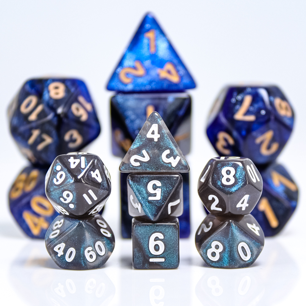 Mini Dice-Grey translucent Glitter(Shiny Blue),Mini Dice